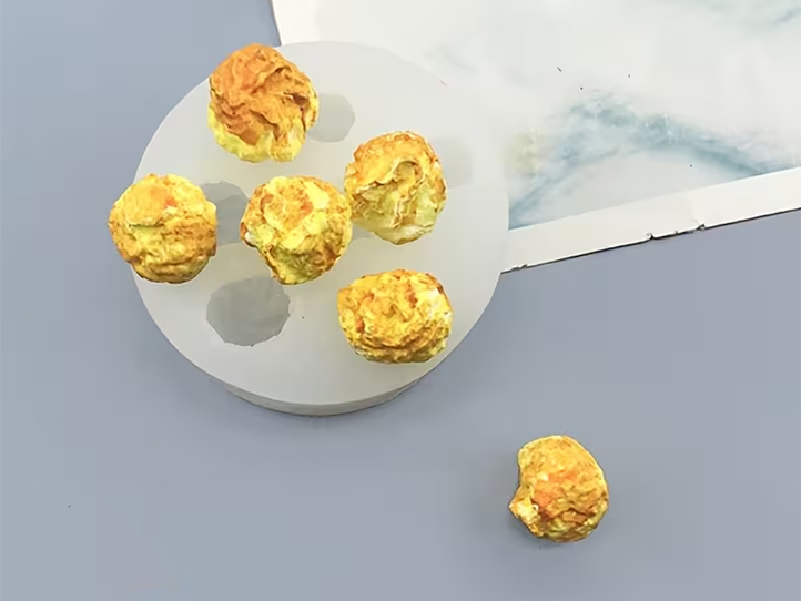 Molde silicona fondant o porcelana: MOLDE SILICONA 6 POCHOCLOS (M004) (LIS)